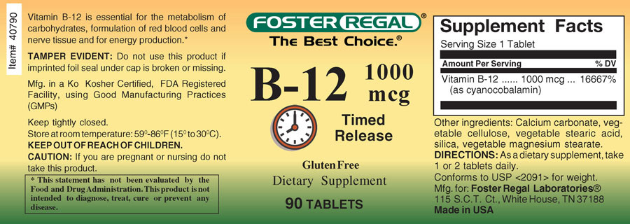 Vitamin B-12 Timed Release 1,000 mcg