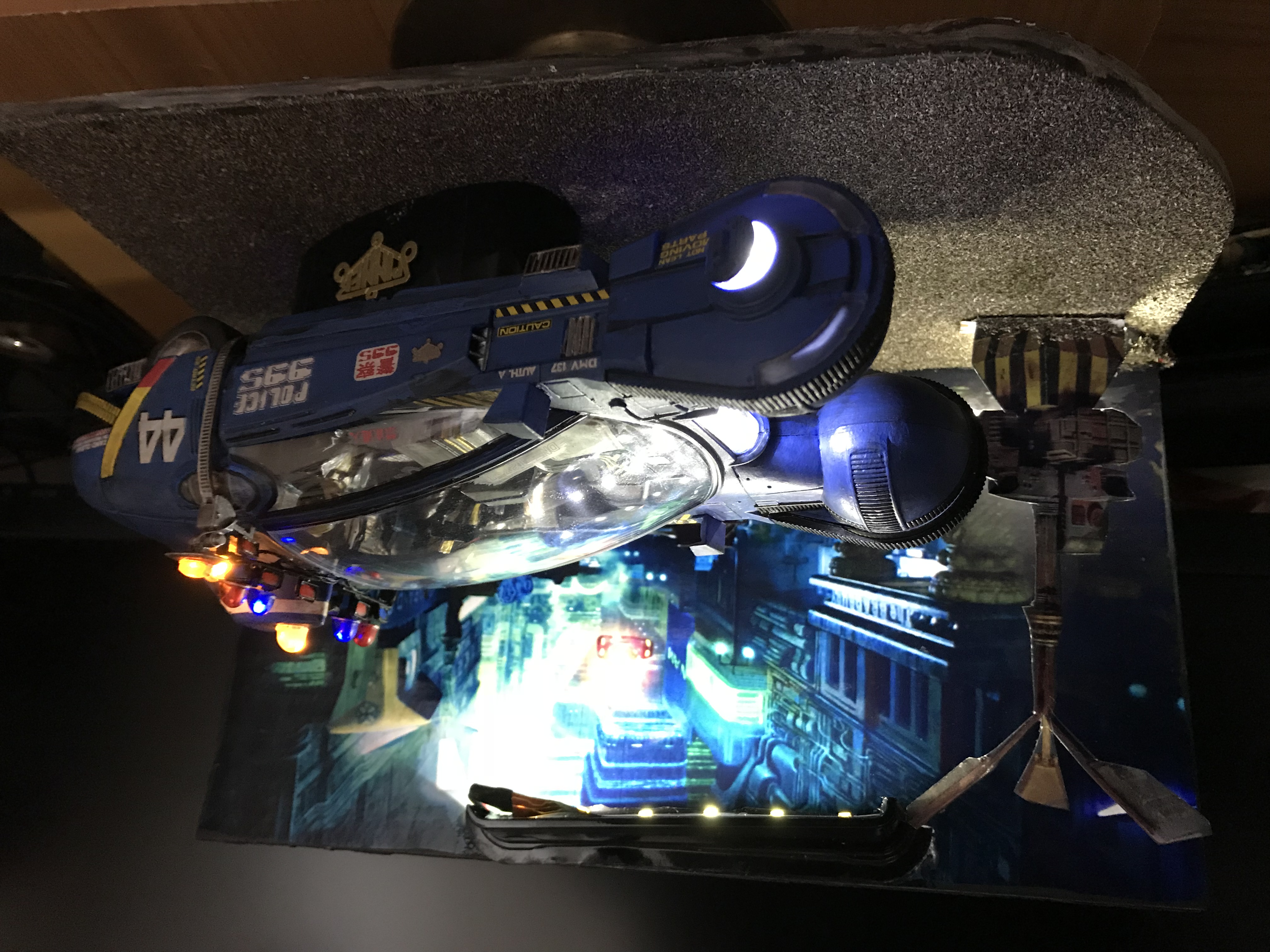 Blade Runner Spinner Flying Cop Car With Working SMD Lights - Customer ...