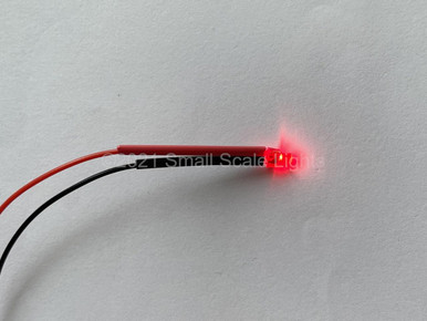 2mm Pre-wired Flat Top LED | Small Scale Lights