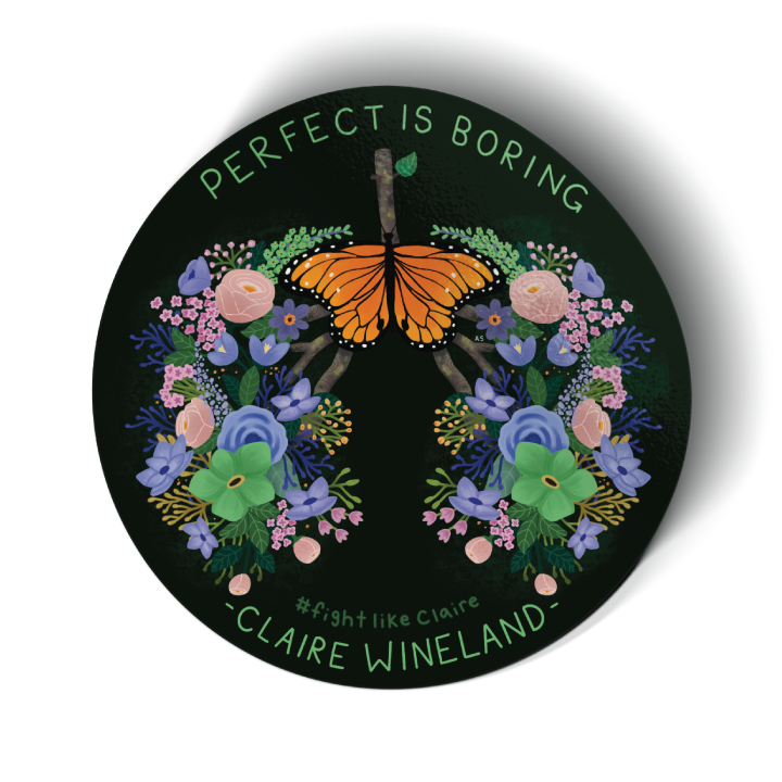 Perfect Is Boring - Floral (2" x 2" Mini Sticker -- Pack of Two ...