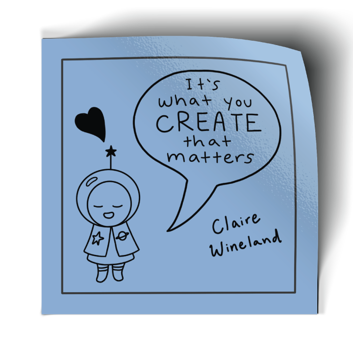 It's What You Create - Heart (2" x 2" Mini Sticker -- Pack of Two ...