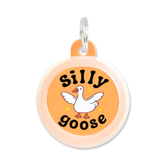 Silly Goose Dog Tag - Personalized Pet ID Tag - Silent Dog Tags