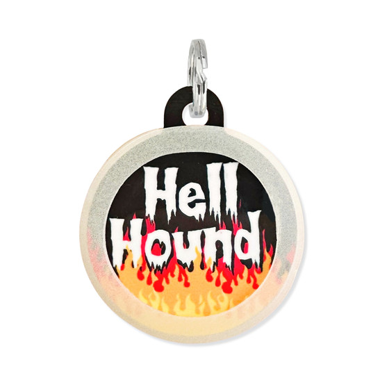 Hell Hound Dog Tag - Personalized Pet ID Tag - Silent Dog Tags