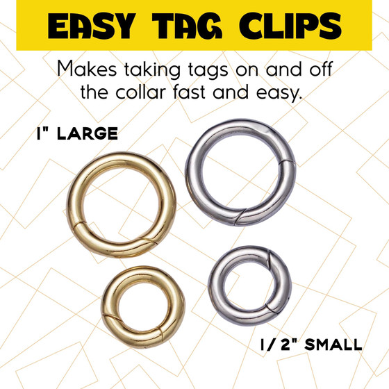 Easy Change Dog Tag Clips