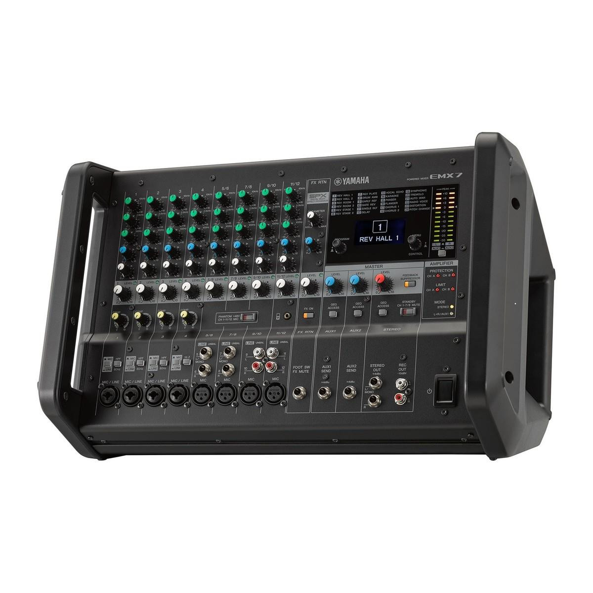 Yamaha EMX7 Powered 12 Channel Mixer with 24 DSP Effects - Music Gear ...
