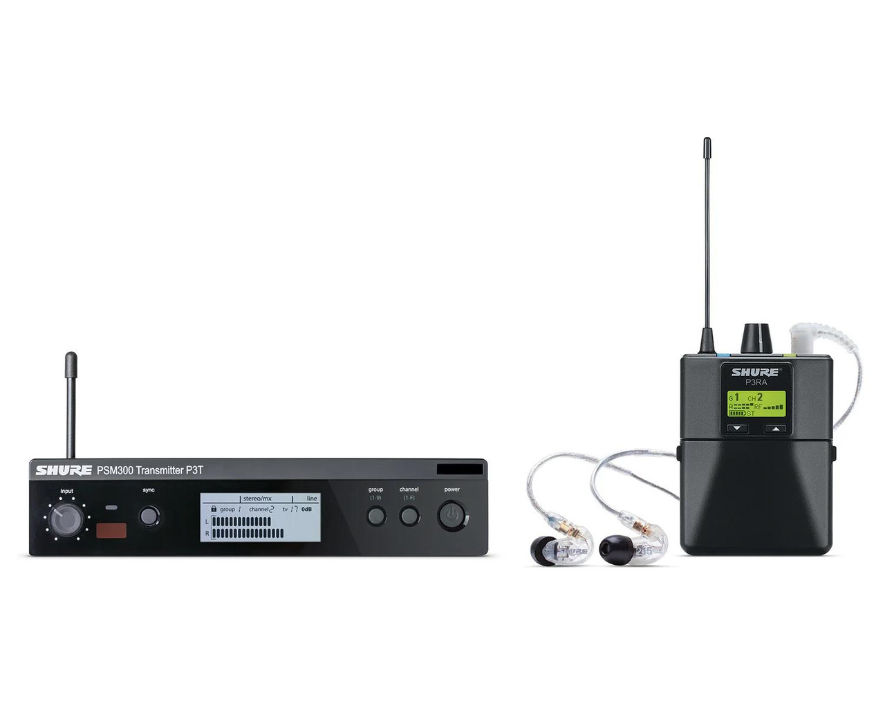 Shure PSM 300 In-Ear Monitoring Set with P3RA Premium Wireless Bodypack ...