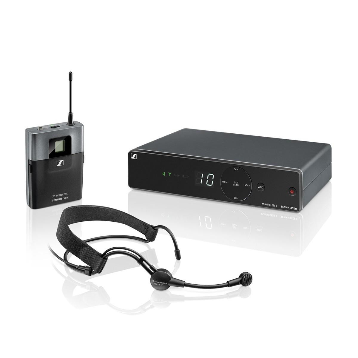 Sennheiser XSW 1-ME3-E Wireless Vocal Headset Microphone System - Music ...
