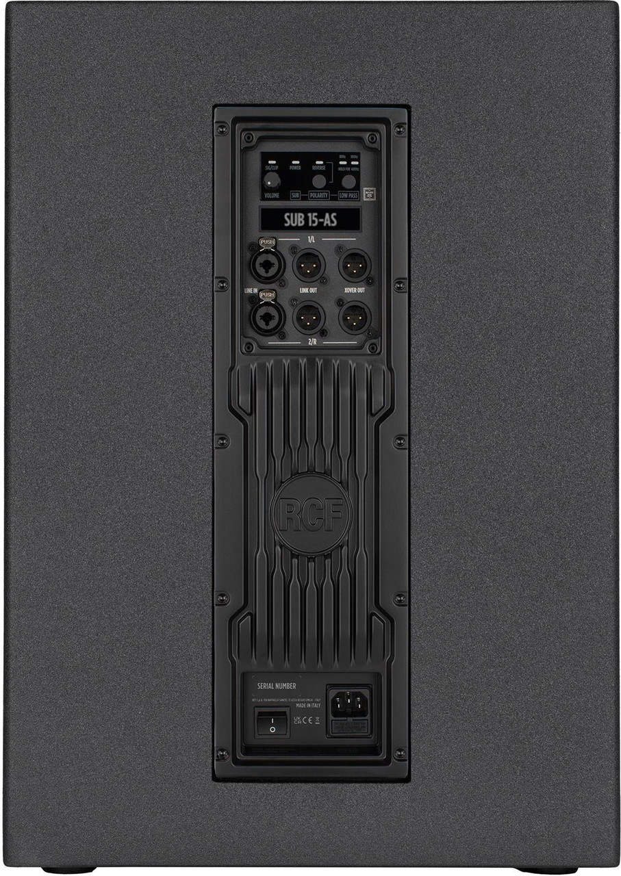 RCF SUB 15-AS 15" Active Bass-Reflex Subwoofer 2200W Black - Music Gear ...