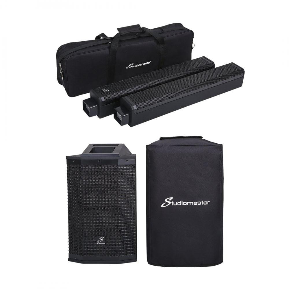 Studiomaster Direct 101MX 10" Active Column Speaker System with Cover & Bag - Music Gear Direct