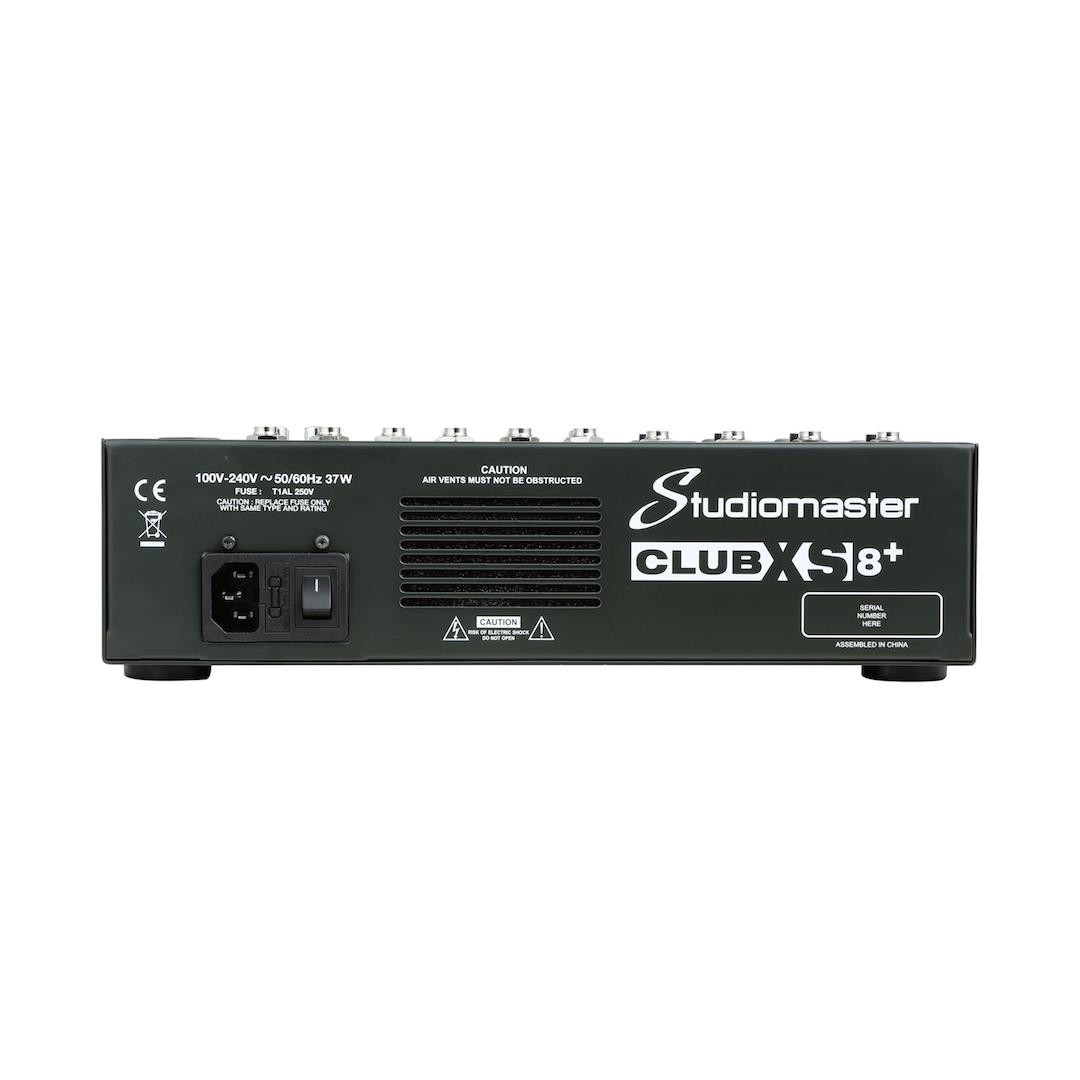 Studiomaster Club XS 8+ Compact 8 Channel Mixer with 16 DSP Effects ...