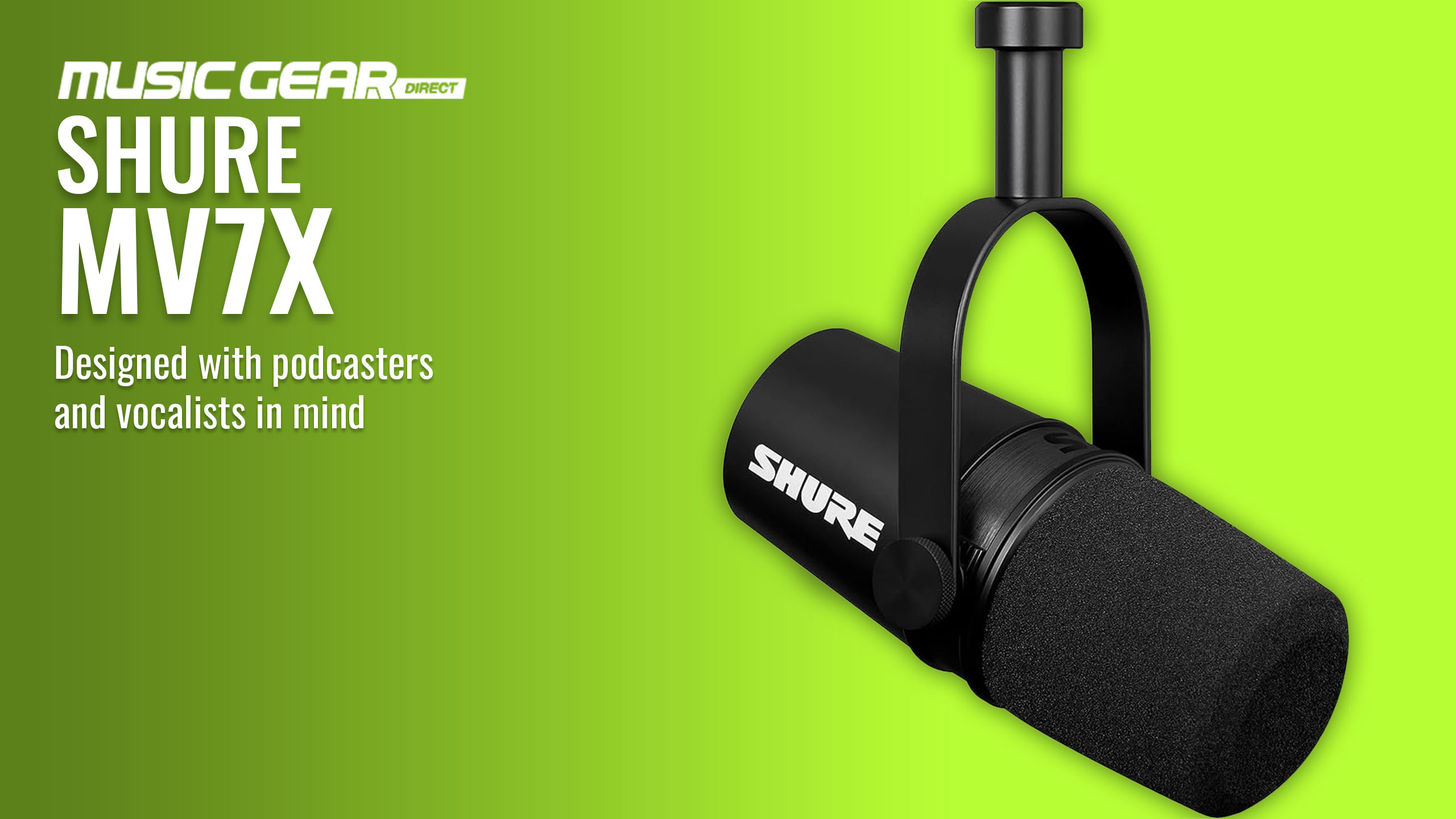 Shure MV7X XLR Podcast Microphone - Music Gear Direct