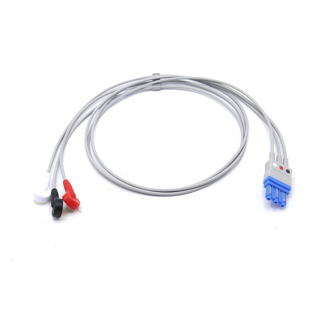 Philips M1673A ECG Compatible Leadwire 3 Leads - Snap - Medical Cable ...