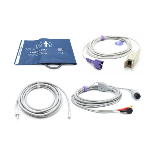Zoll Accessories Kit Bundle - Cuff, Hose, SpO2 Masimo, ECG - Medical ...