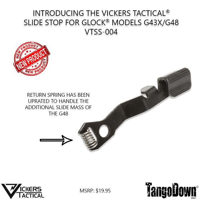 Vickers Tactical™ Slide Stop for the GLOCK® 43X and 48 Models TangoDown ...