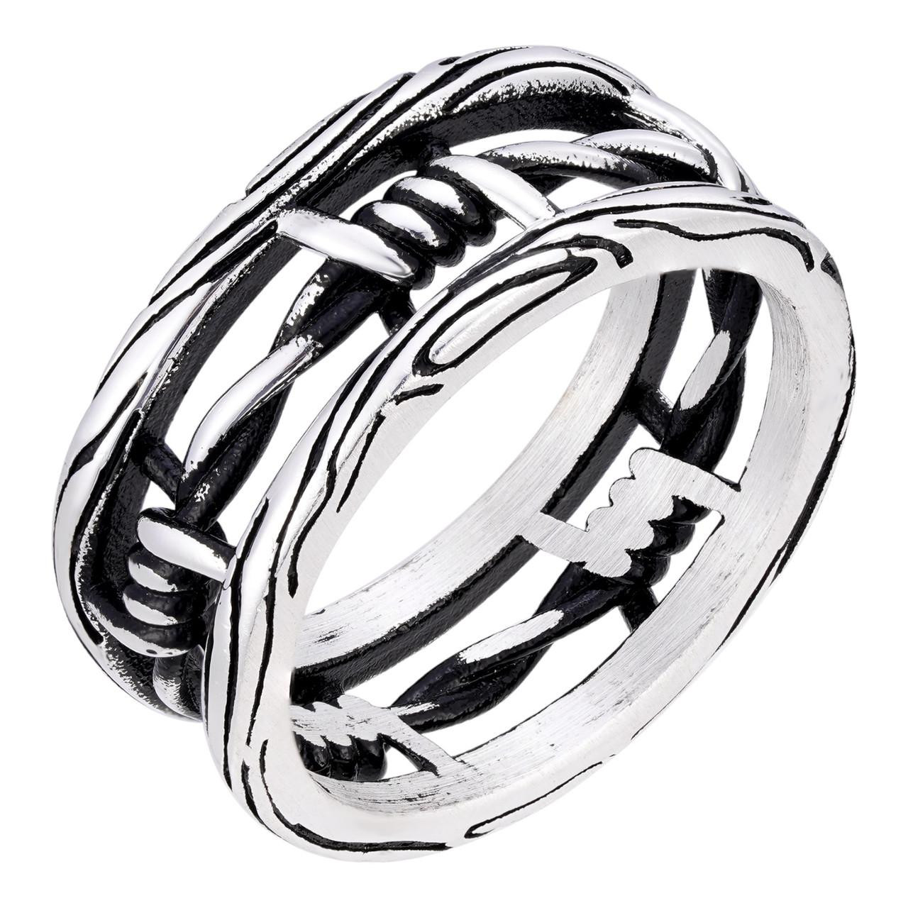 Eternal Love Heartbeat Pulse Ring - 925 Silver Oxidized - Plain