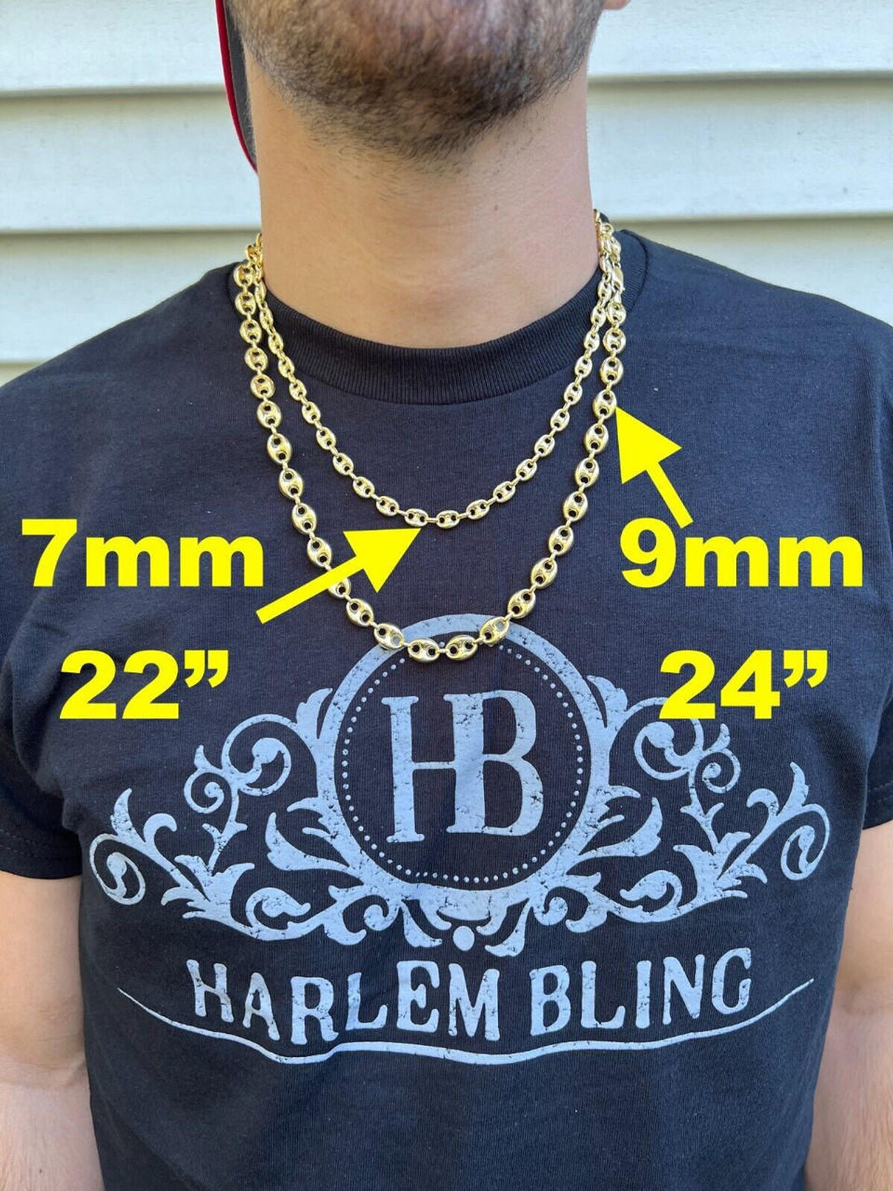 14k Hollow Real Yellow Gold Puffed Mariner Gucci Link Chain 5 9mm Thick