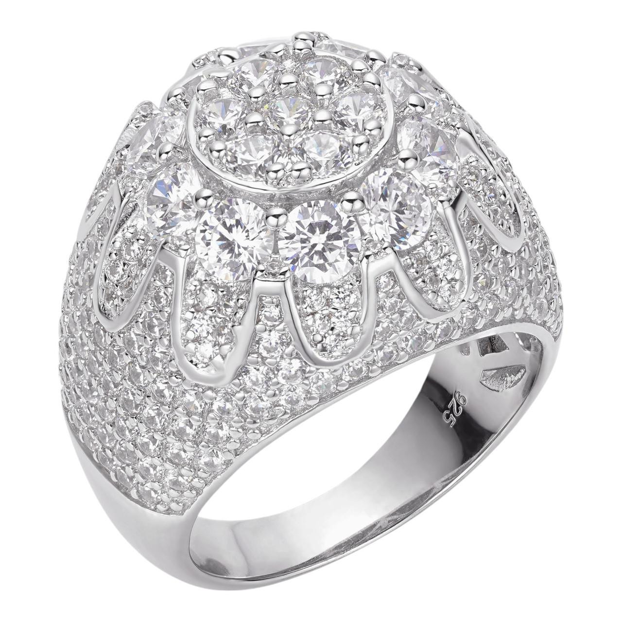 Silver iced out ring store