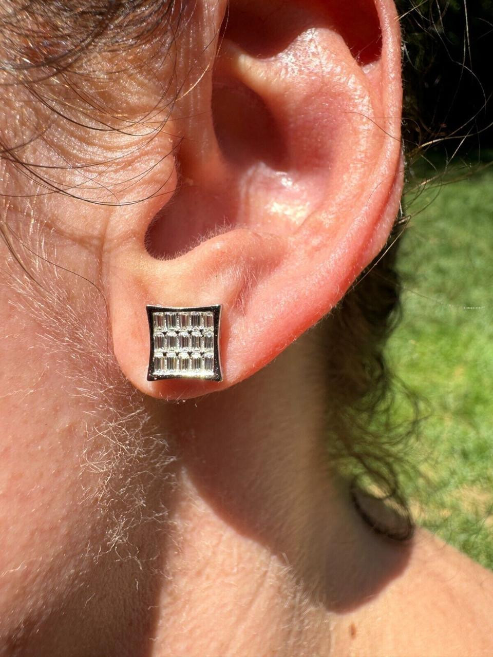 Mens 8mm earrings store