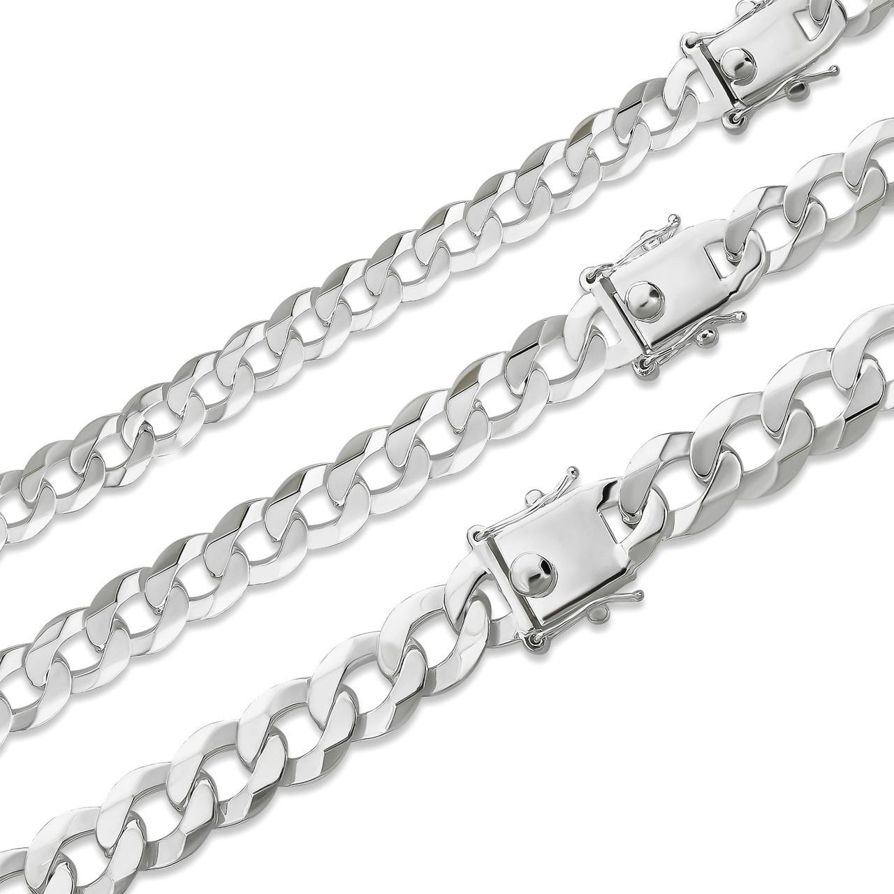 Modern Franco Link Chain Necklace W. Box Lock - 925 Sterling Silver ...