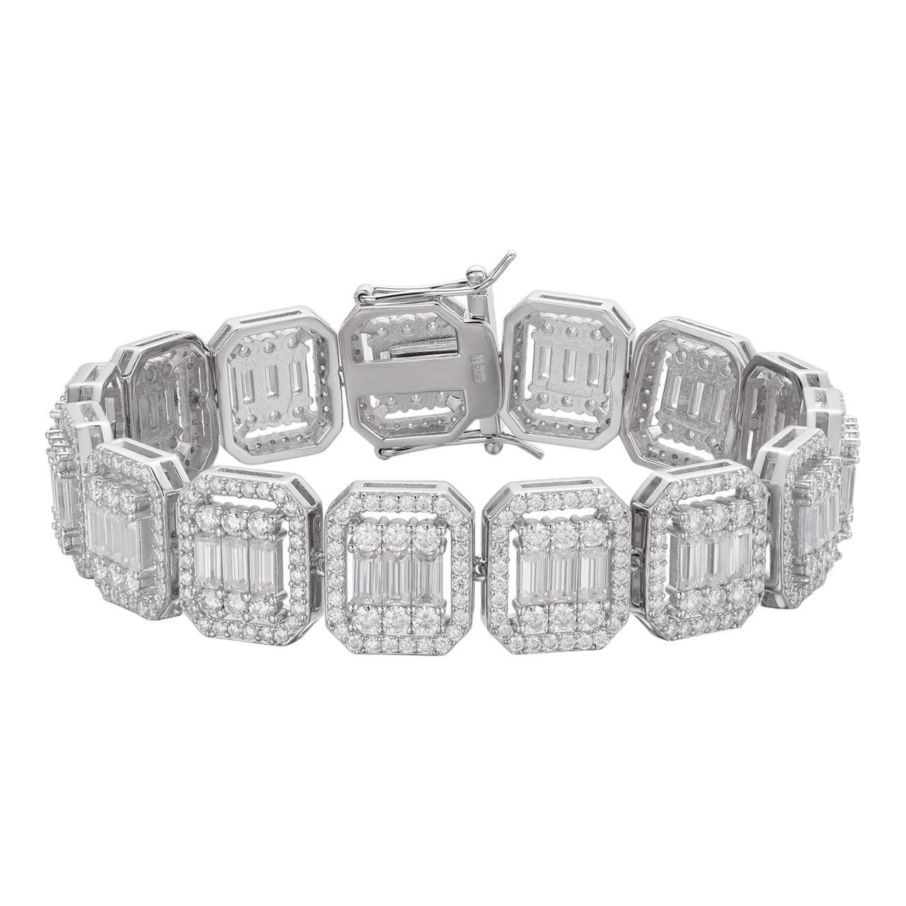 MOISSANITE Iced Custom Valentino Mariner Real 925 Silver Hip Hop ...