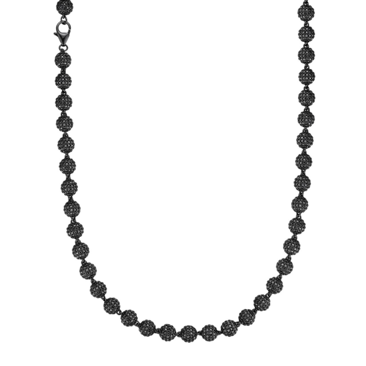 Moissanite Iced 925 Silver Moon Ball Disco Chain Necklace Passes ...