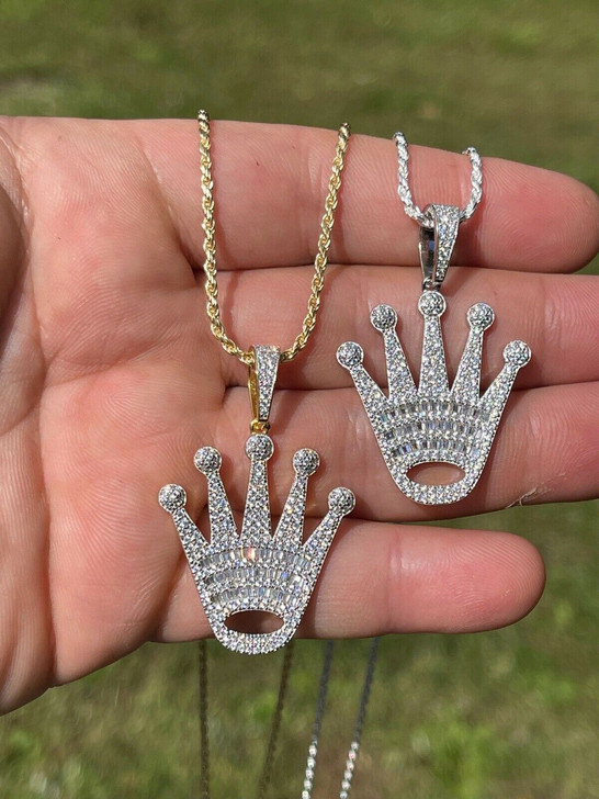 King crown pendant silver store