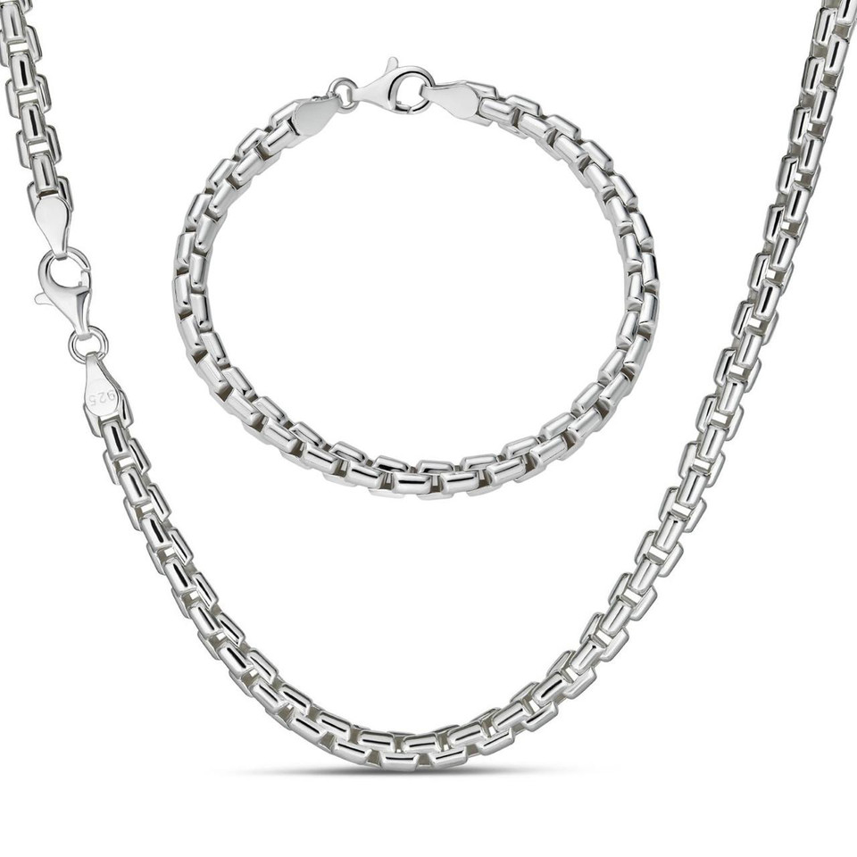 Rolo Hermes Link Real Solid 925 Sterling Silver 7mm Chain Necklace Or ...