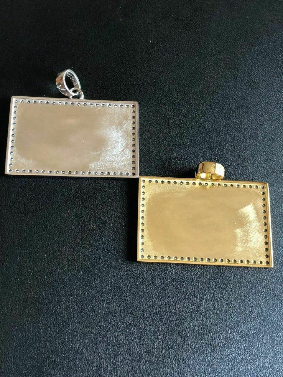 Solid 925 Silver Puerto Rico Flag Pendant 2" Wide BORICUA Rican Chain ...