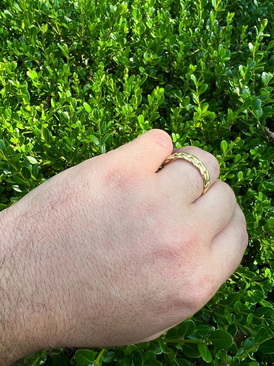 6mm Cuban Wedding Band Ring - 14k Gold Plated 925 Sterling Silver ...