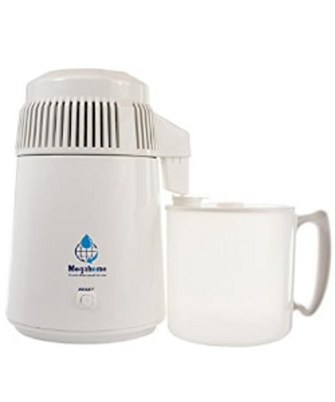 Megahome White Baked Enamel Water Distiller With BPA Free Polypropylene ...
