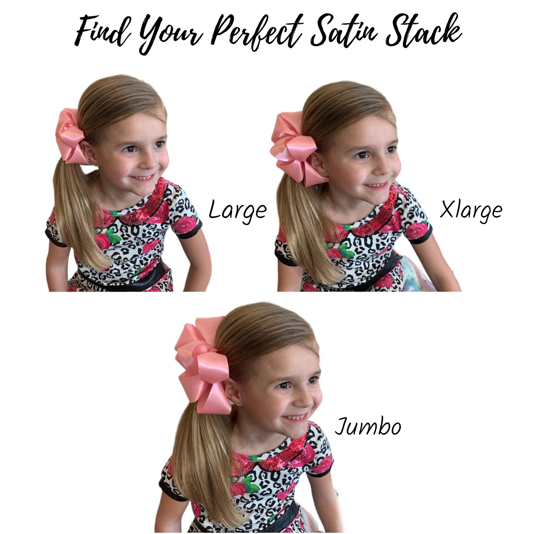 Satin Stack Hairbows by One Stop Bow Shop