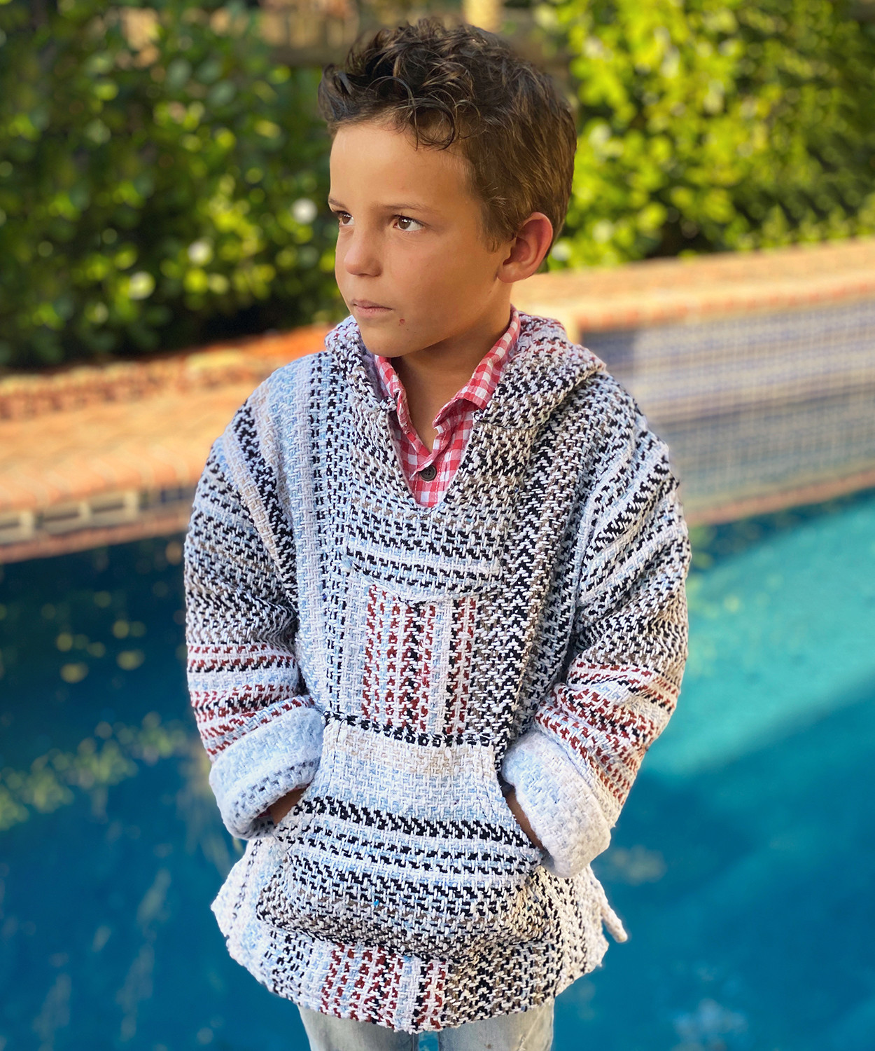 BAJA KIDS MEXICAN HOODIE TERRACOTTA Earth Ragz BAJA KIDS MEXICAN HOODIE TERRACOTTA Earth Ragz