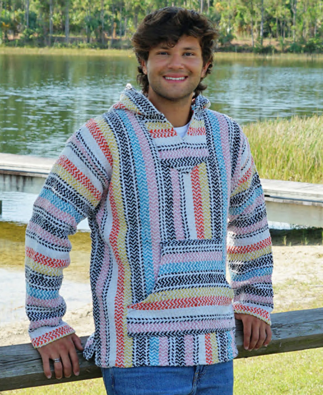 BAJA JOE MEXICAN HOODIE PASTEL BUBBLEGUM - EARTH RAGZ