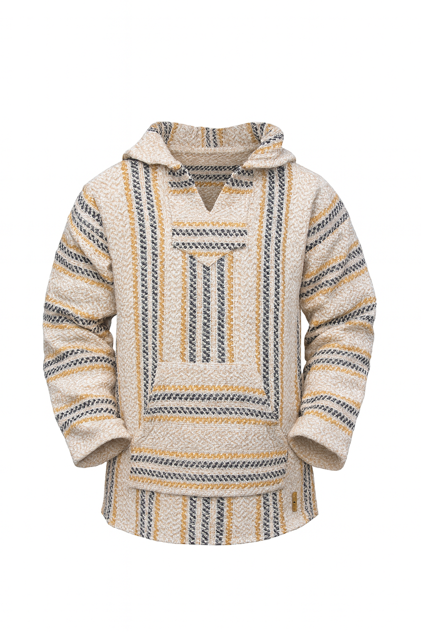 Baja Kids Mexican Hoodie - Mustard | Earth Ragz