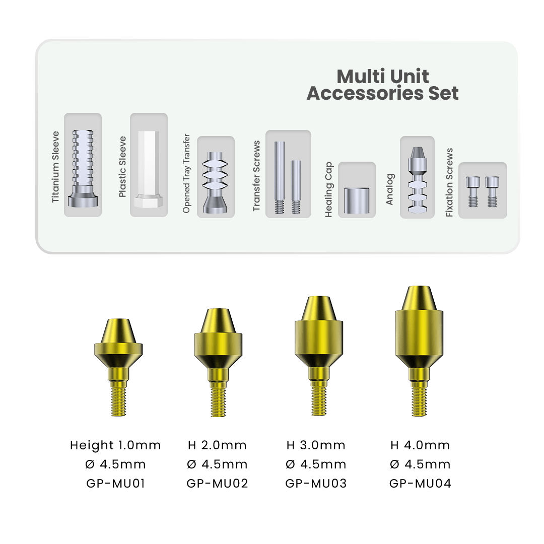 Titanium Straight Multi Unit Full Set