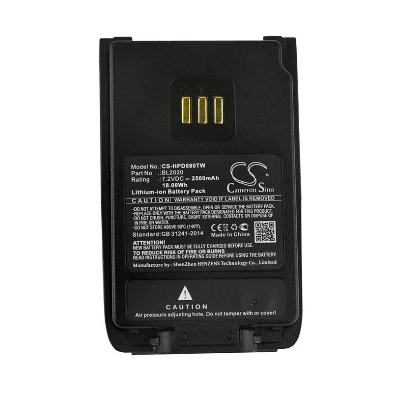 Battery for Hytera PD402 PD412 PD502 PD562 PD602 PD662 PD682 PD682G ...