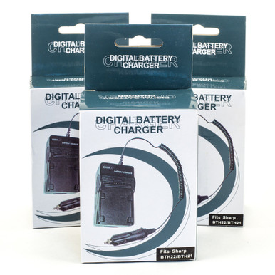 3x AC/DC Battery Charger for Sharp BT-H21U BT-H22U BT-H32 BT-H42 DR-9 ...