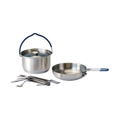 Camping Pots And Pans Set Stainless Steel CampPro 304 Stainless Steel ...