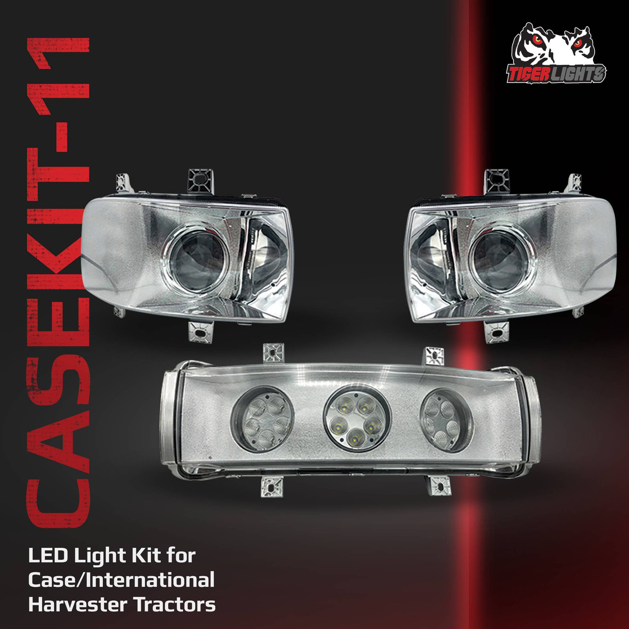 LED Headlight Kit for Newer Case/IH Magnum, MX, Quadtrac Tractors ...