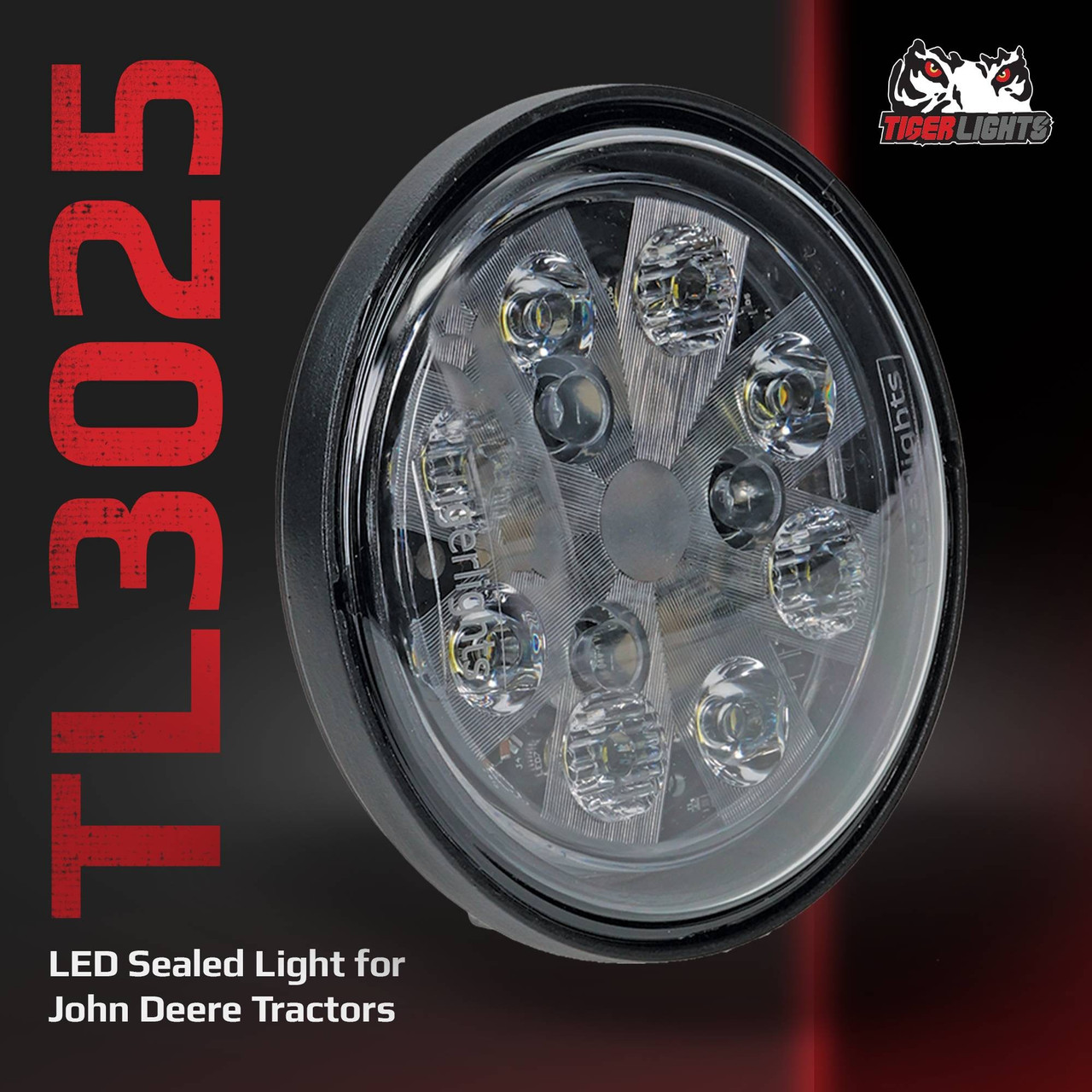 LED Sealed Round Light RE25126 Agricultural LED Lights from Tiger Lights