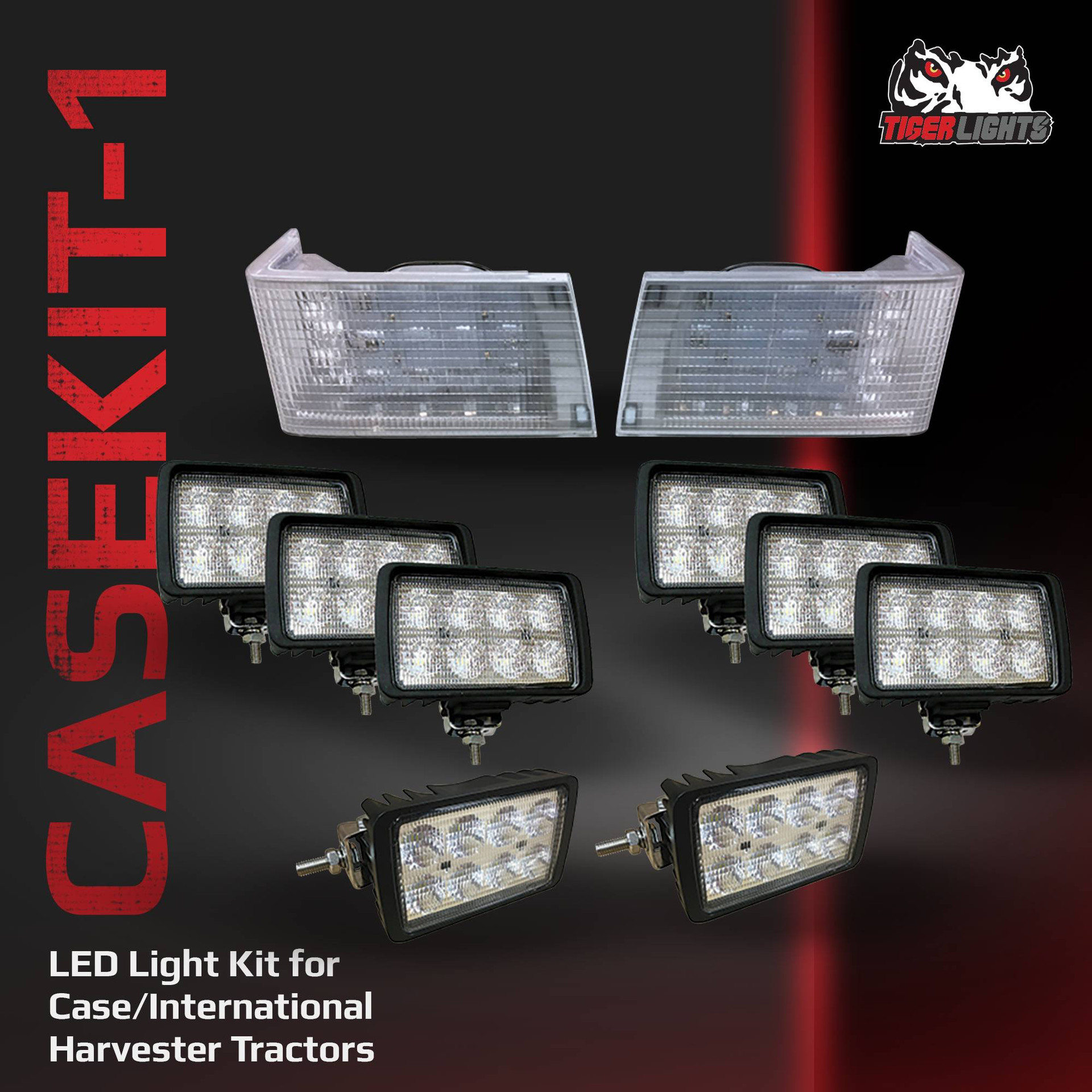 LED Case/IH Magnum LED Light Kit Agricultural LED Lights from Tiger Lights