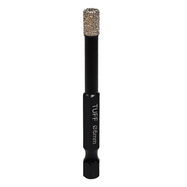 TUFF Diamond Core Bit 6mm x 1/4" Shank - Wax Filled - Sheffield Group