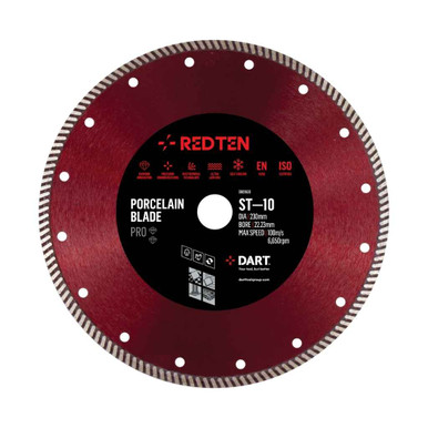 DART Red Ten ST-10 Pro Blade 125 x 22mm Bore x 10mm Segment Height ...