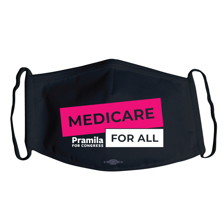 Medicare For All (Black Mask -- Pack of Two!) - Pramila Jayapal Webstore