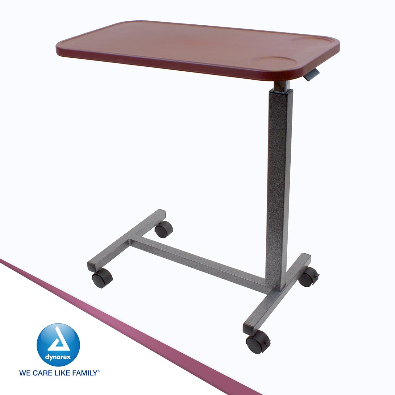 Overbed Table Plastic Cherry