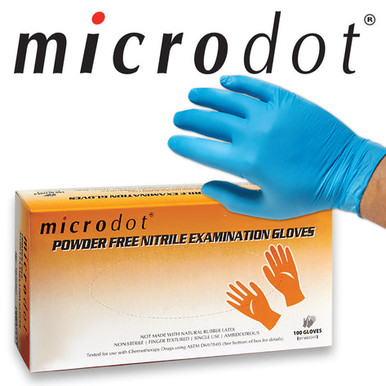 Microdot Nitrile Exam Gloves L - Accurate Medical Surgical