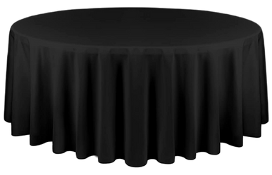 Black Round Table Cloth - 707 Party Rentals