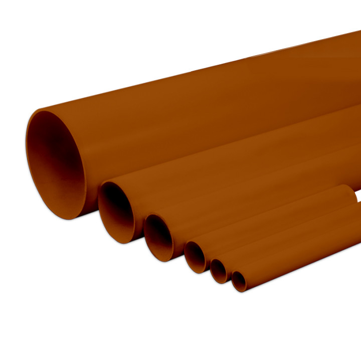 UPVC Pipe (Brown) 6" X 3.2mm - Goldunited Sdn Bhd
