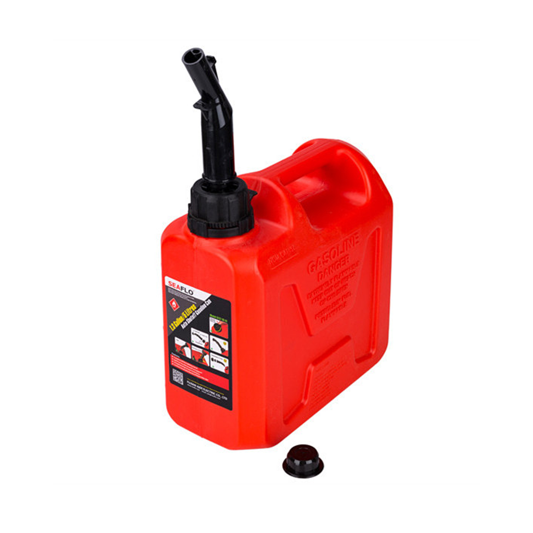 Portable fuel container (red) with black cover 5l - Goldunited Sdn Bhd