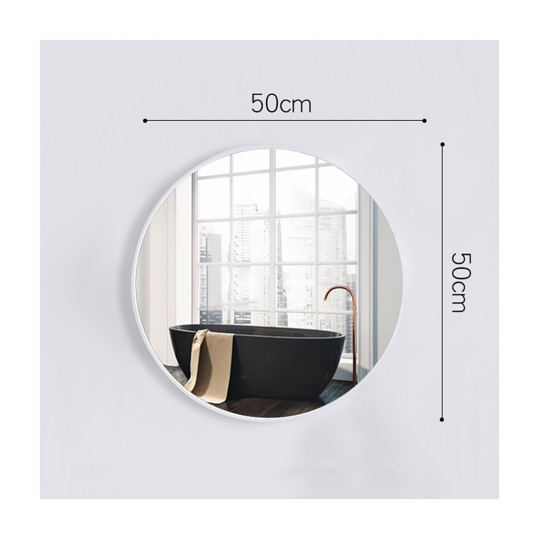 Round mirror 50cm (white) - Goldunited Sdn Bhd